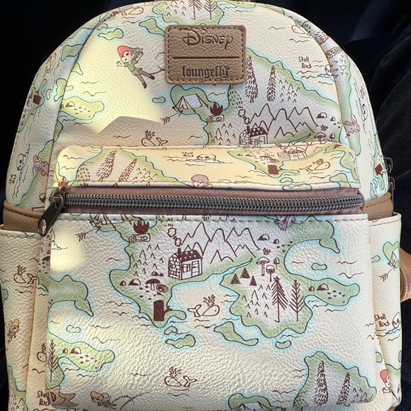 Loungefly | Bags | Loungefly Disney Peter Pan All Over Neverland Map ...